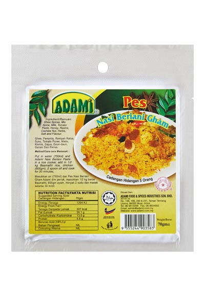 PES | OUR PRODUCTS | ADAMI FOOD AND SPICES INDUSTRIES SDN. BHD.